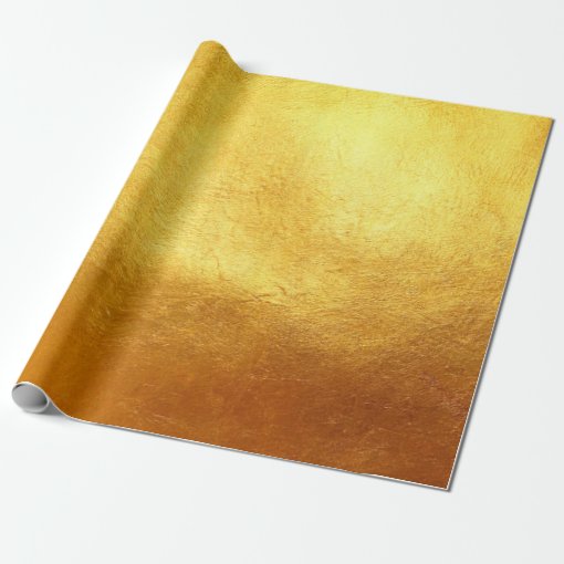 Rich Elegant Luxurious Christmas Gold Faux Foil Wrapping Paper | Zazzle