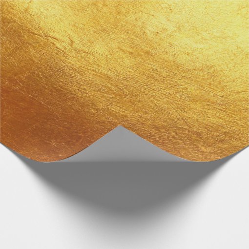 Rich Elegant Luxurious Christmas Gold Faux Foil Wrapping Paper | Zazzle