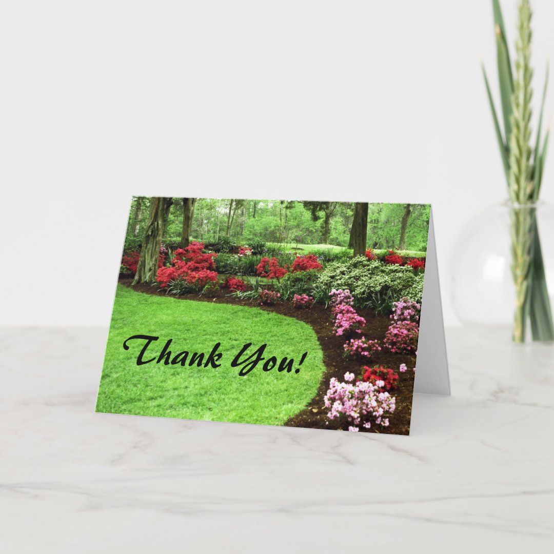 Rich Landscape Lawn Care Business Thank You Card | Zazzle