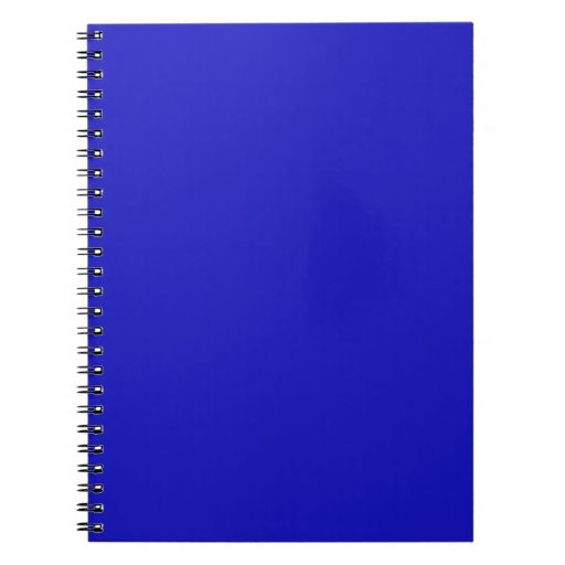 RICH ROYAL BLUE (solid color) ~ Spiral Notebook | Zazzle