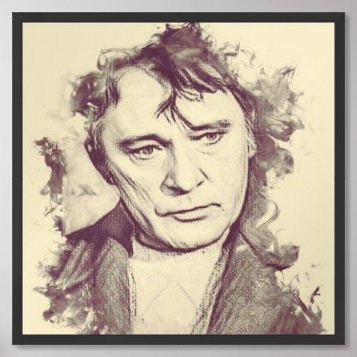 Richard Burton portrait drawing Poster | Zazzle