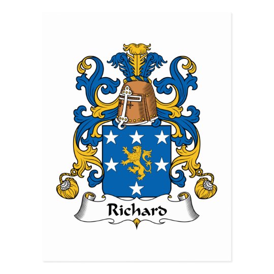 Richard Family Crest Postcard | Zazzle.com