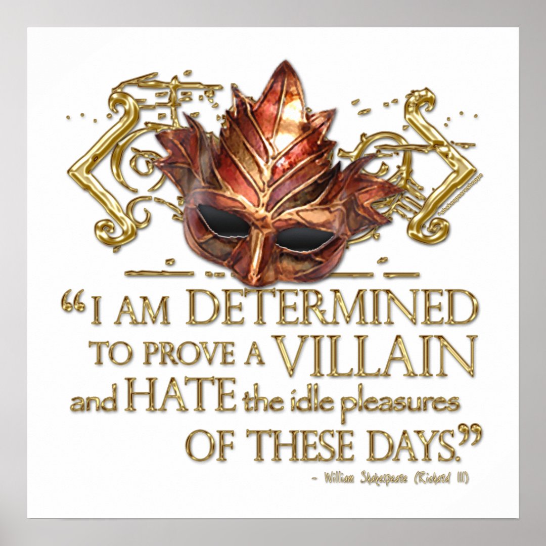 Richard III Quote (Gold Version) Poster | Zazzle