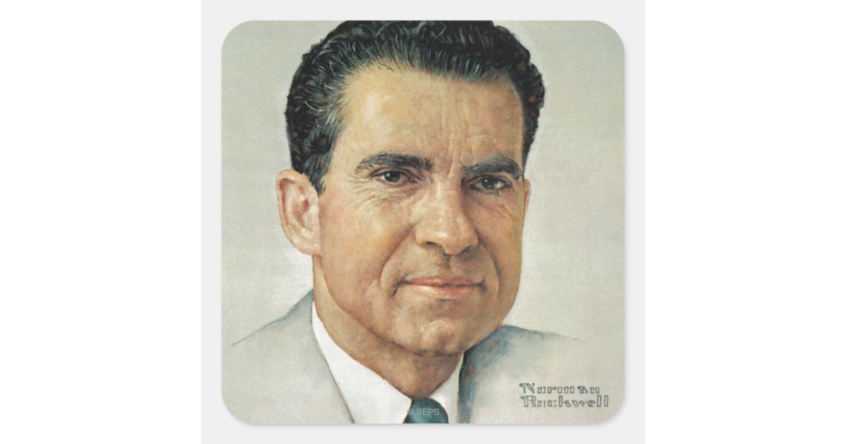 Richard Milhouse Nixon Square Sticker | Zazzle