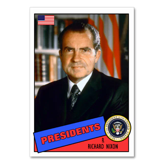 Richard Nixon Baseball Card | Zazzle