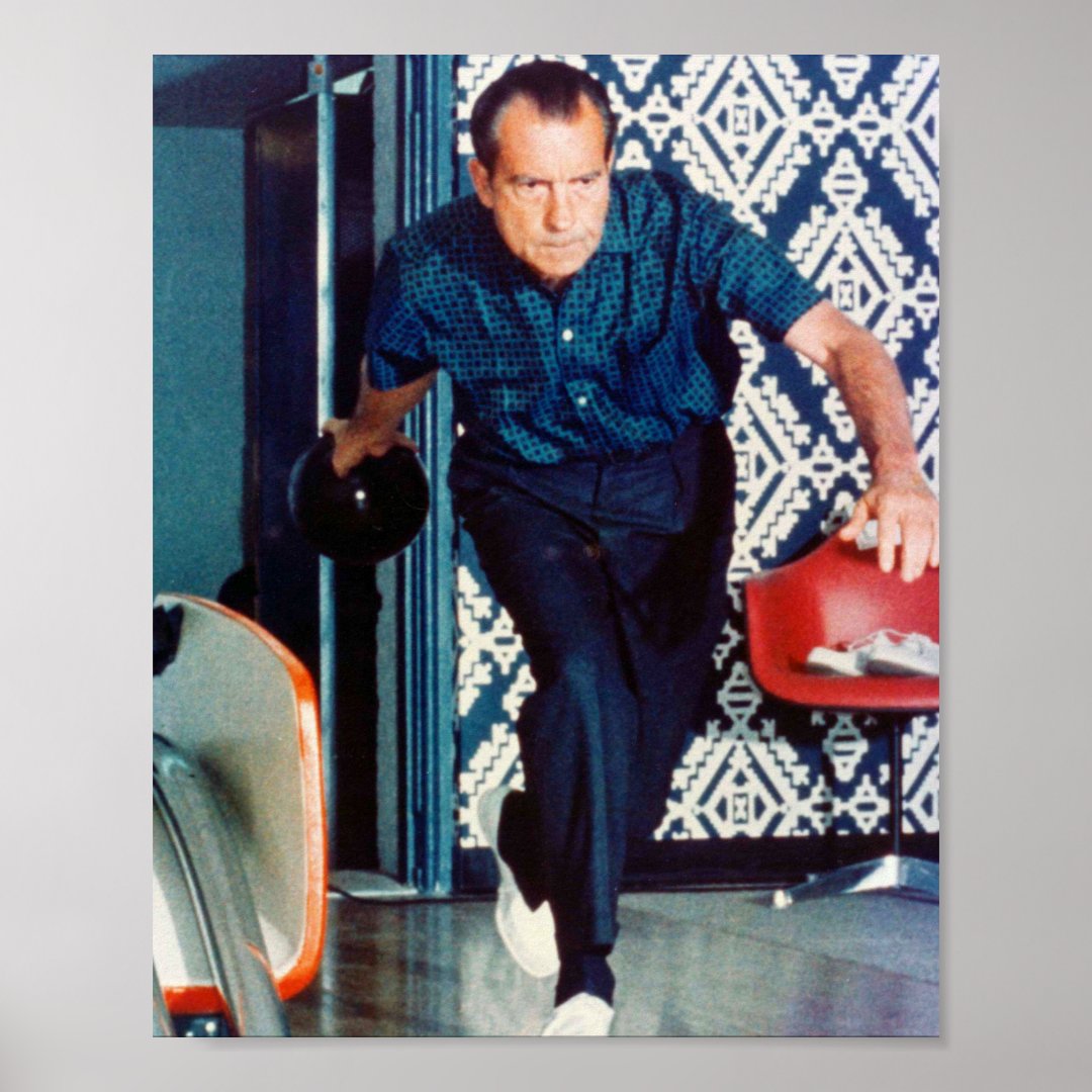 Richard Nixon Bowling Poster | Zazzle