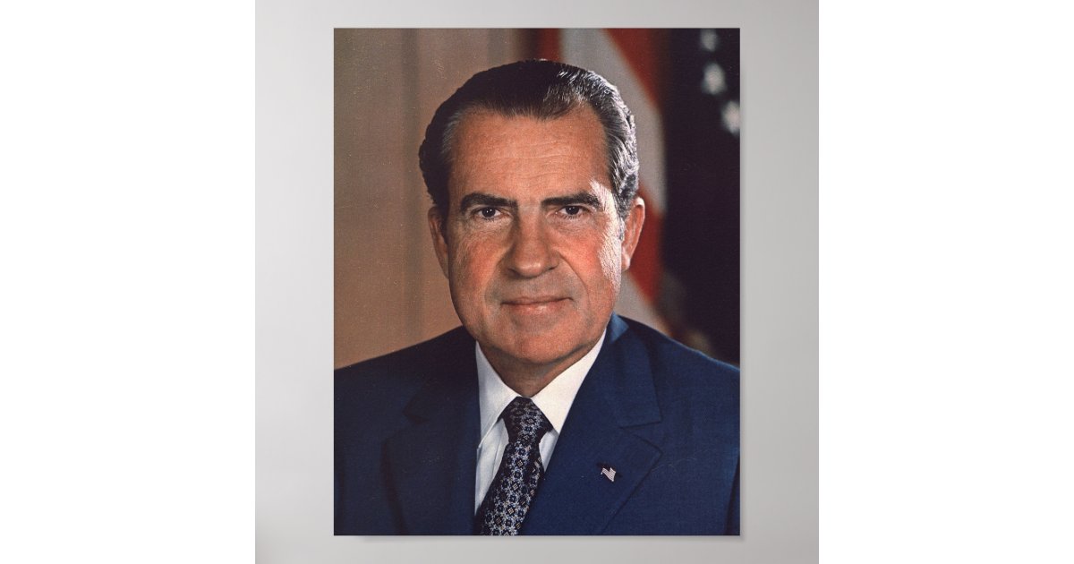 Richard Nixon Presidential Portrait Poster | Zazzle