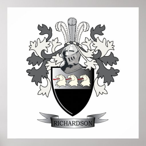 Richardson Coat of Arms Poster | Zazzle