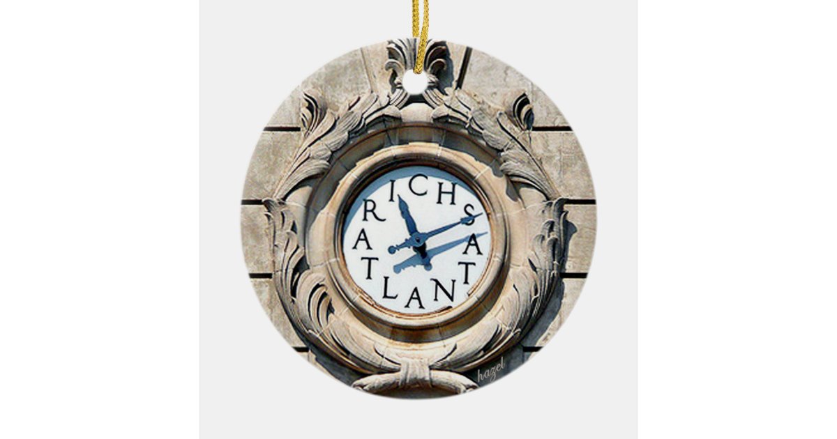 Rich's Clock, Rich's Clock Atlanta, Rich's Clock Ceramic Ornament | Zazzle