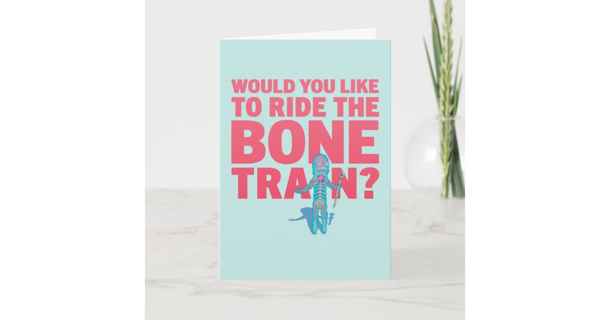 RICK AND MORTY™ | Anatomy Park - Bone Train Card | Zazzle
