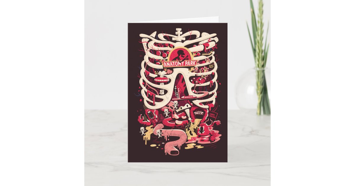 RICK AND MORTY™ | Anatomy Park Rib Cage Card | Zazzle