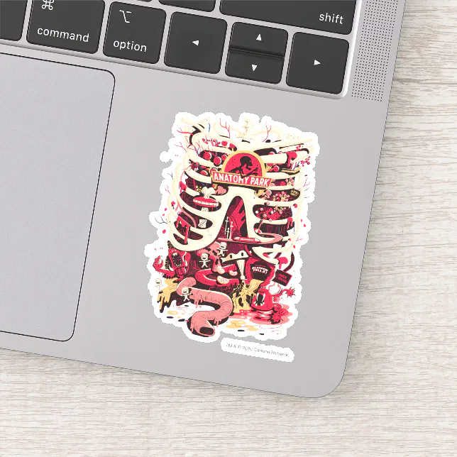 RICK AND MORTY™ | Anatomy Park Rib Cage Sticker | Zazzle