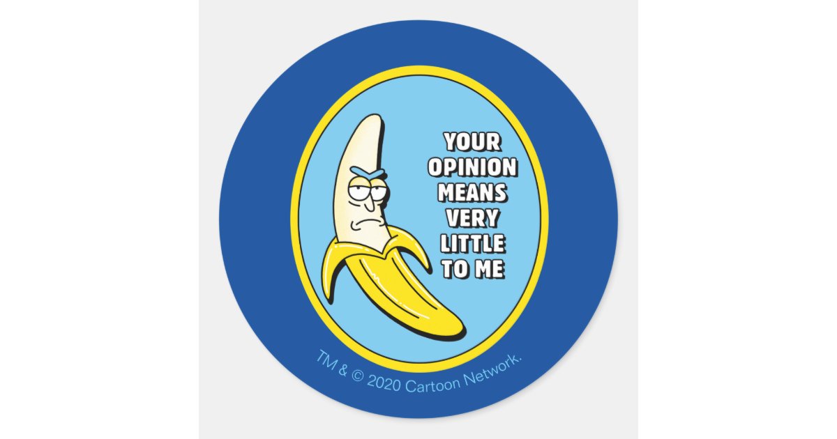 RICK AND MORTY™ | Banana Rick Badge Classic Round Sticker | Zazzle
