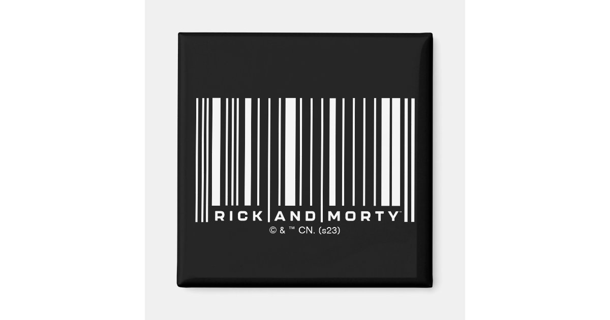 Rick and Morty Bar Code Graphic Magnet | Zazzle