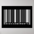 Rick and Morty Bar Code Graphic Poster | Zazzle