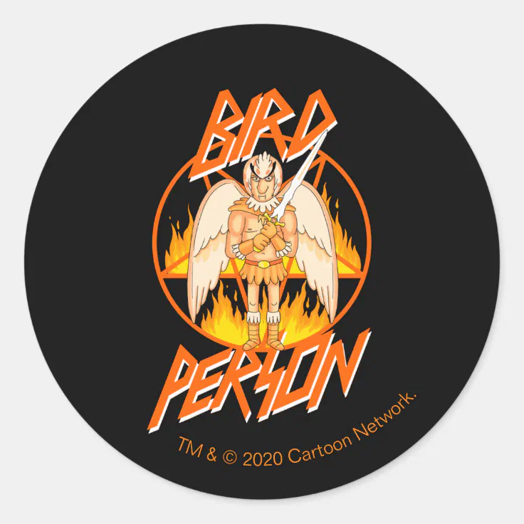 RICK AND MORTY™ | Bird Person Pentagram Classic Round Sticker | Zazzle