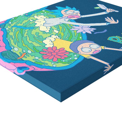 RICK AND MORTY™ | Falling From Infected Portal Canvas Print | Zazzle