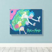 RICK AND MORTY™ | Falling From Infected Portal Canvas Print | Zazzle
