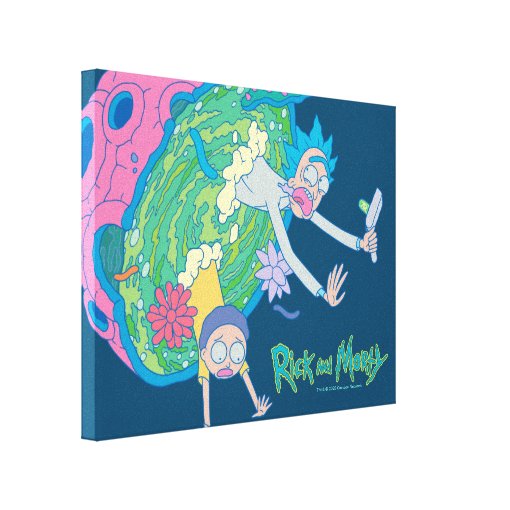 RICK AND MORTY™ | Falling From Infected Portal Canvas Print | Zazzle