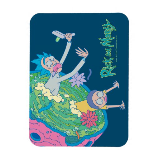RICK AND MORTY™ | Falling From Infected Portal Magnet | Zazzle