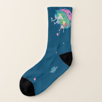 RICK AND MORTY™ | Falling From Infected Portal Socks | Zazzle