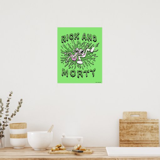 RICK AND MORTY™ | Falling Into Acid Vat Poster | Zazzle
