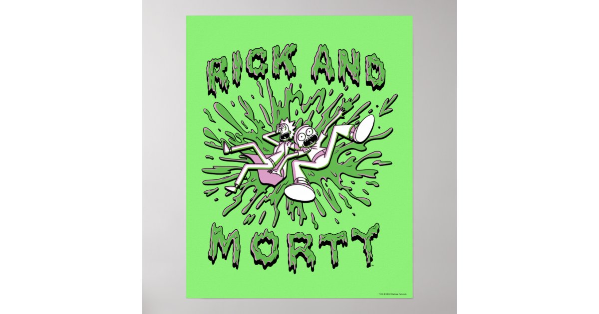 RICK AND MORTY™ | Falling Into Acid Vat Poster | Zazzle