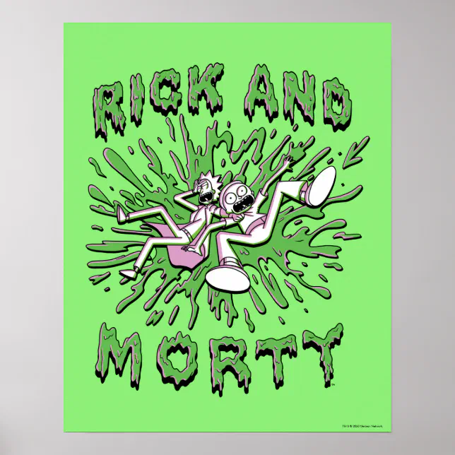 RICK AND MORTY™ | Falling Into Acid Vat Poster | Zazzle