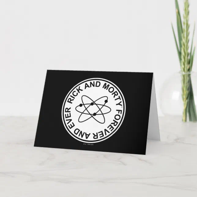 Rick and Morty Forever and Ever Atomic Badge Card | Zazzle