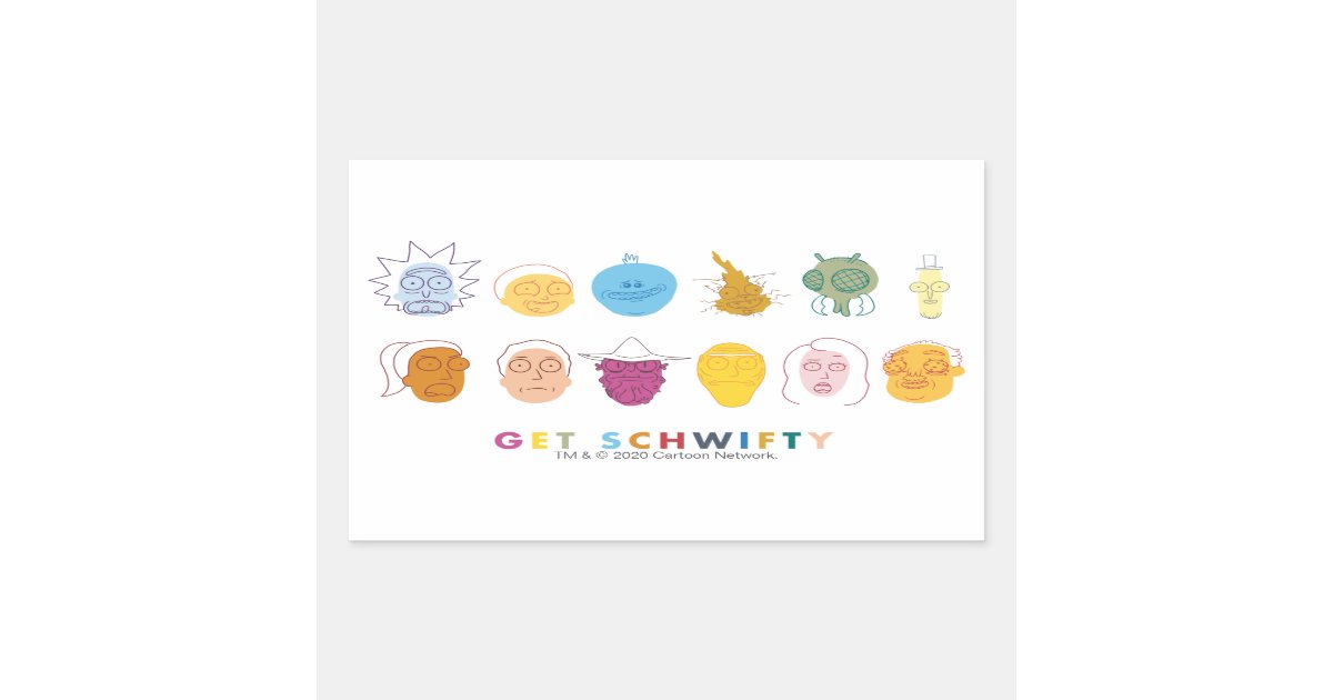 RICK AND MORTY™ | Get Schwifty Rectangular Sticker | Zazzle