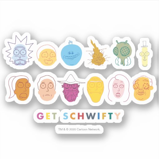 RICK AND MORTY™ | Get Schwifty Sticker | Zazzle