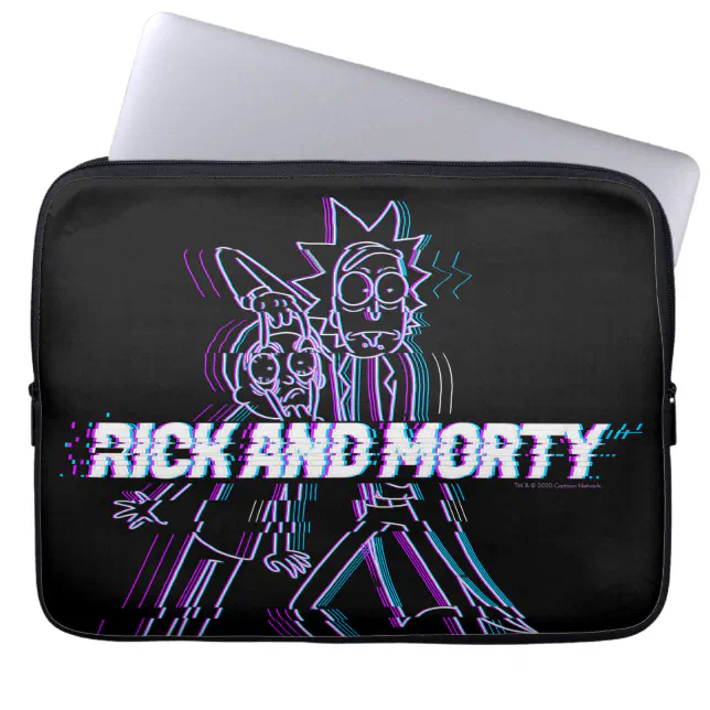 RICK AND MORTY™ | Glitched Rick And Morty Laptop Sleeve | Zazzle