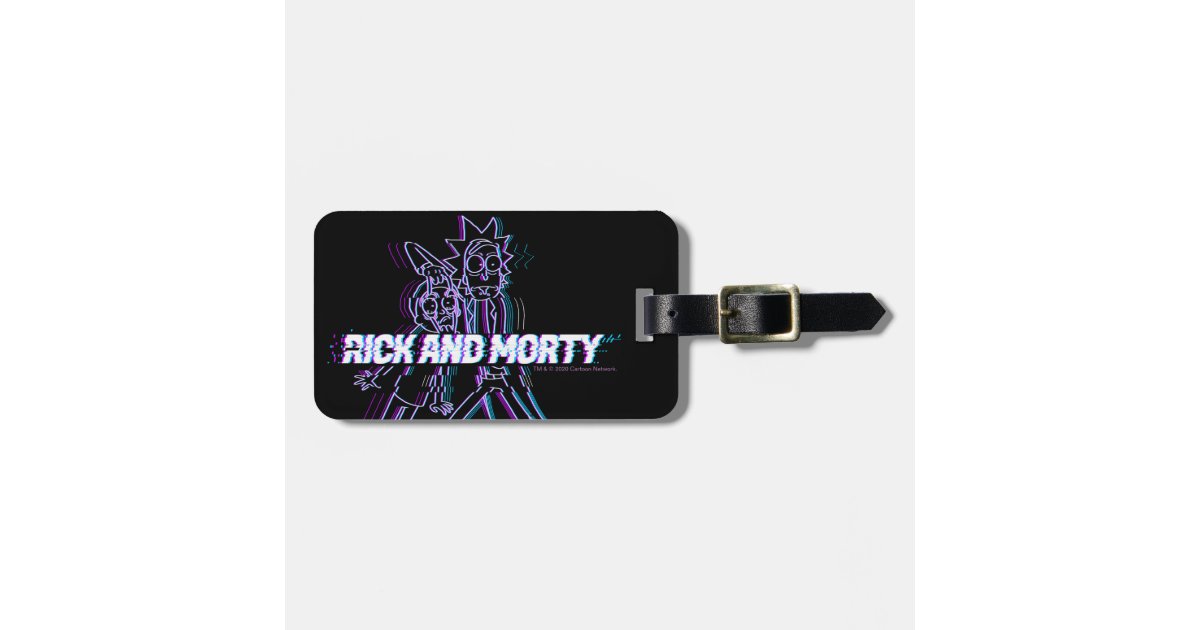 RICK AND MORTY™ | Glitched Rick And Morty Luggage Tag | Zazzle