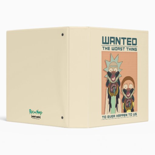 RICK AND MORTY™ | Glorzo Wanted Poster 3 Ring Binder | Zazzle