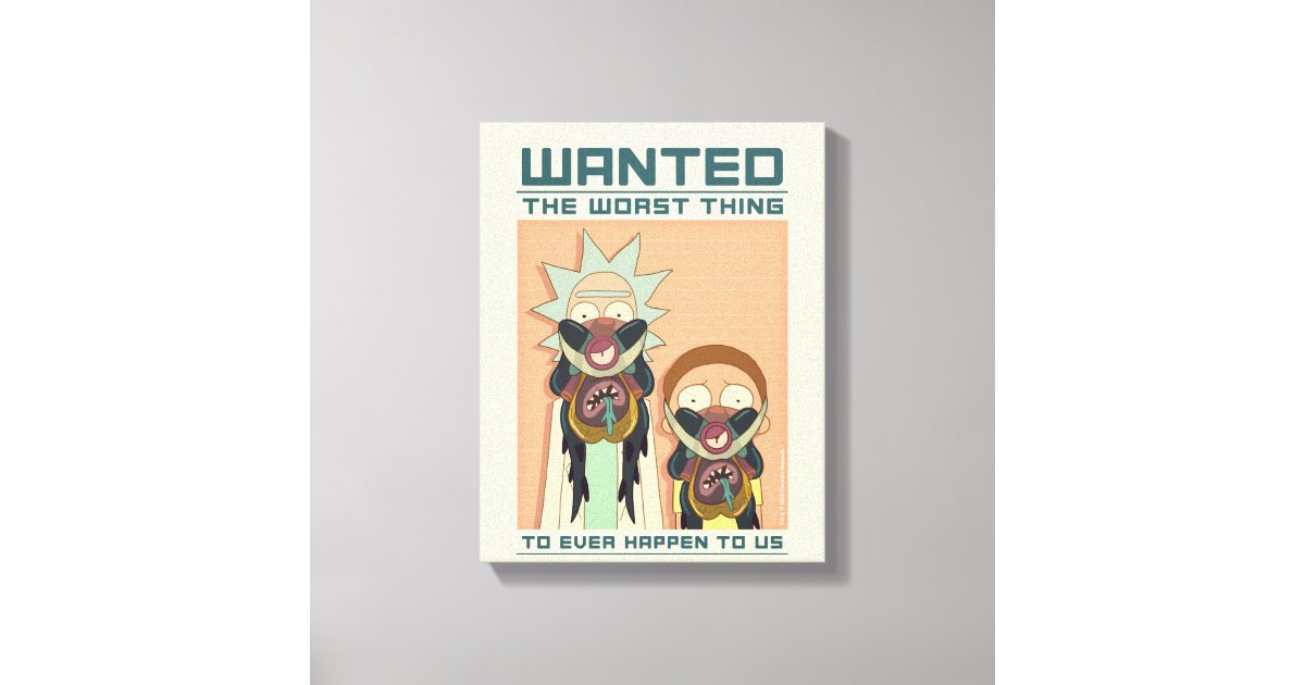 RICK AND MORTY™ | Glorzo Wanted Poster Canvas Print | Zazzle