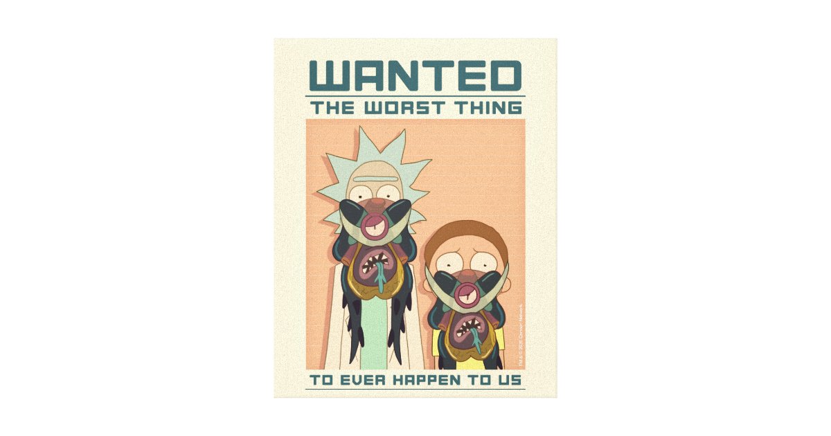 RICK AND MORTY™ | Glorzo Wanted Poster Canvas Print | Zazzle
