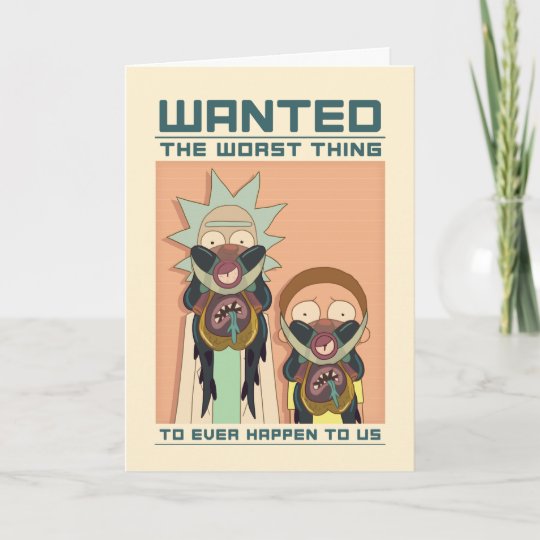 RICK AND MORTY™ | Glorzo Wanted Poster Card | Zazzle.com