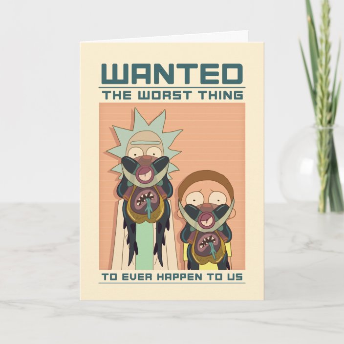 RICK AND MORTY™ | Glorzo Wanted Poster Card | Zazzle.com