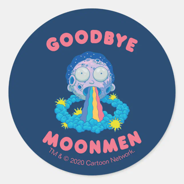 RICK AND MORTY™ | Goodbye Moonmen Classic Round Sticker | Zazzle