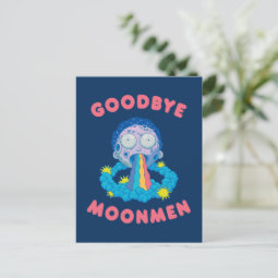 RICK AND MORTY™ | Goodbye Moonmen Invitation Postcard | Zazzle