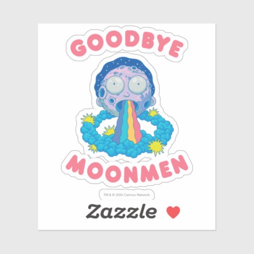 RICK AND MORTY™ | Goodbye Moonmen Sticker | Zazzle