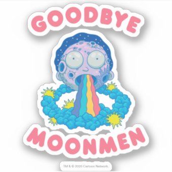 RICK AND MORTY™ | Goodbye Moonmen Sticker | Zazzle