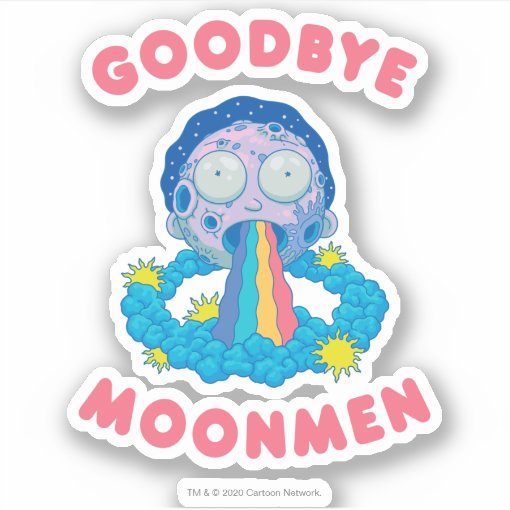 RICK AND MORTY™ | Goodbye Moonmen Sticker | Zazzle