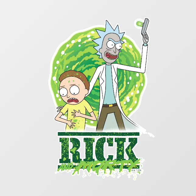 RICK AND MORTY™ | Green Splash Wall Decal | Zazzle
