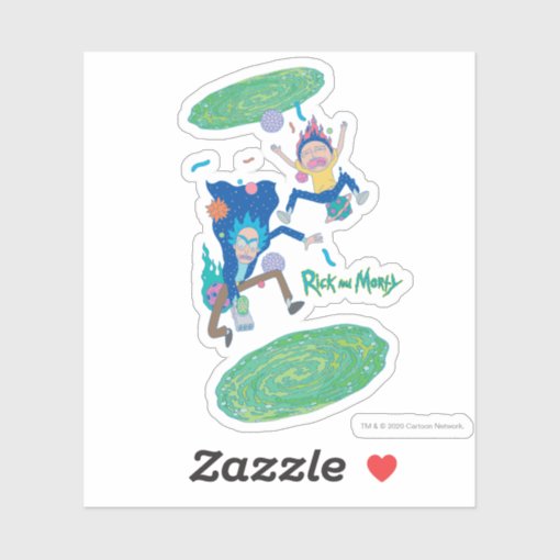 RICK AND MORTY™ | Infected Portal Jump Sticker | Zazzle