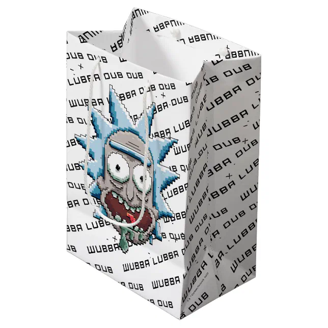 RICK AND MORTY™ | Pixelverse Rick Drooling Head Medium Gift Bag | Zazzle