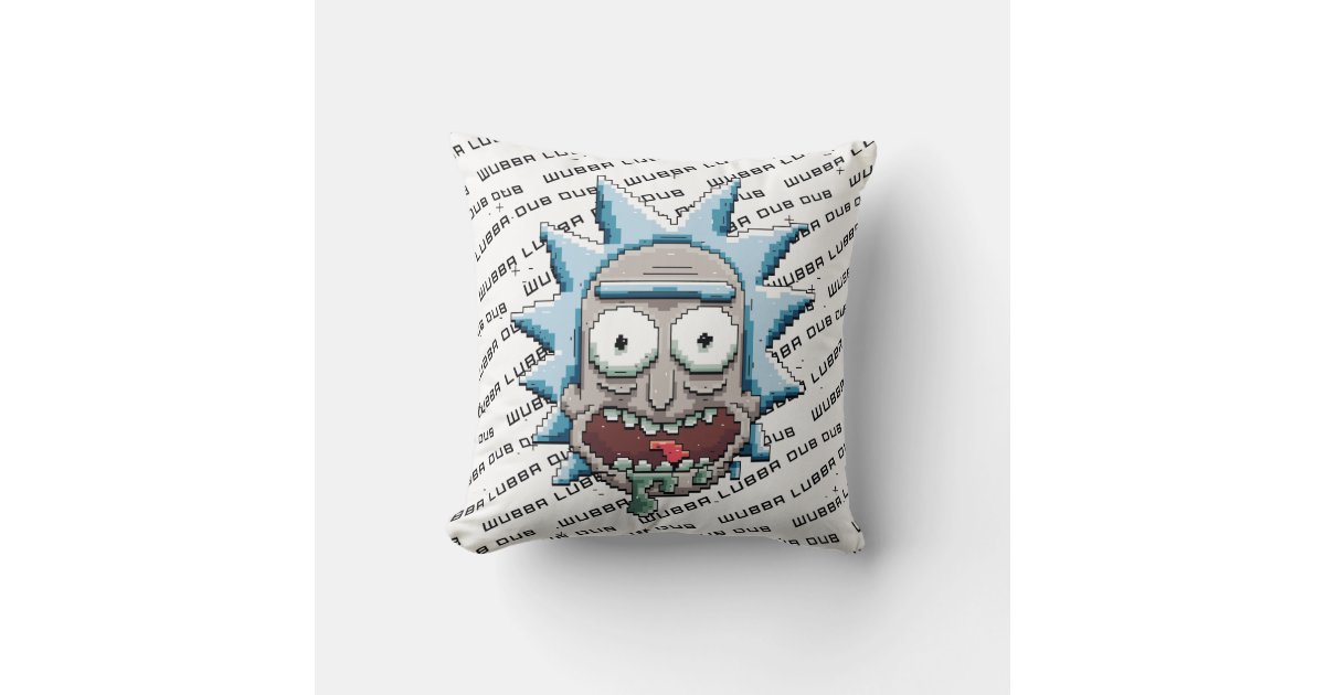 RICK AND MORTY™ | Pixelverse Rick Drooling Head Throw Pillow | Zazzle