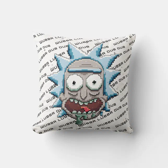 RICK AND MORTY™ | Pixelverse Rick Drooling Head Throw Pillow | Zazzle