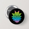RICK AND MORTY™ | Rainbow Rick Head pattern Button | Zazzle