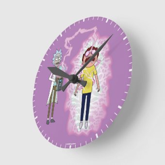 RICK AND MORTY™ | You Live With The Consequences Round Clock | Zazzle